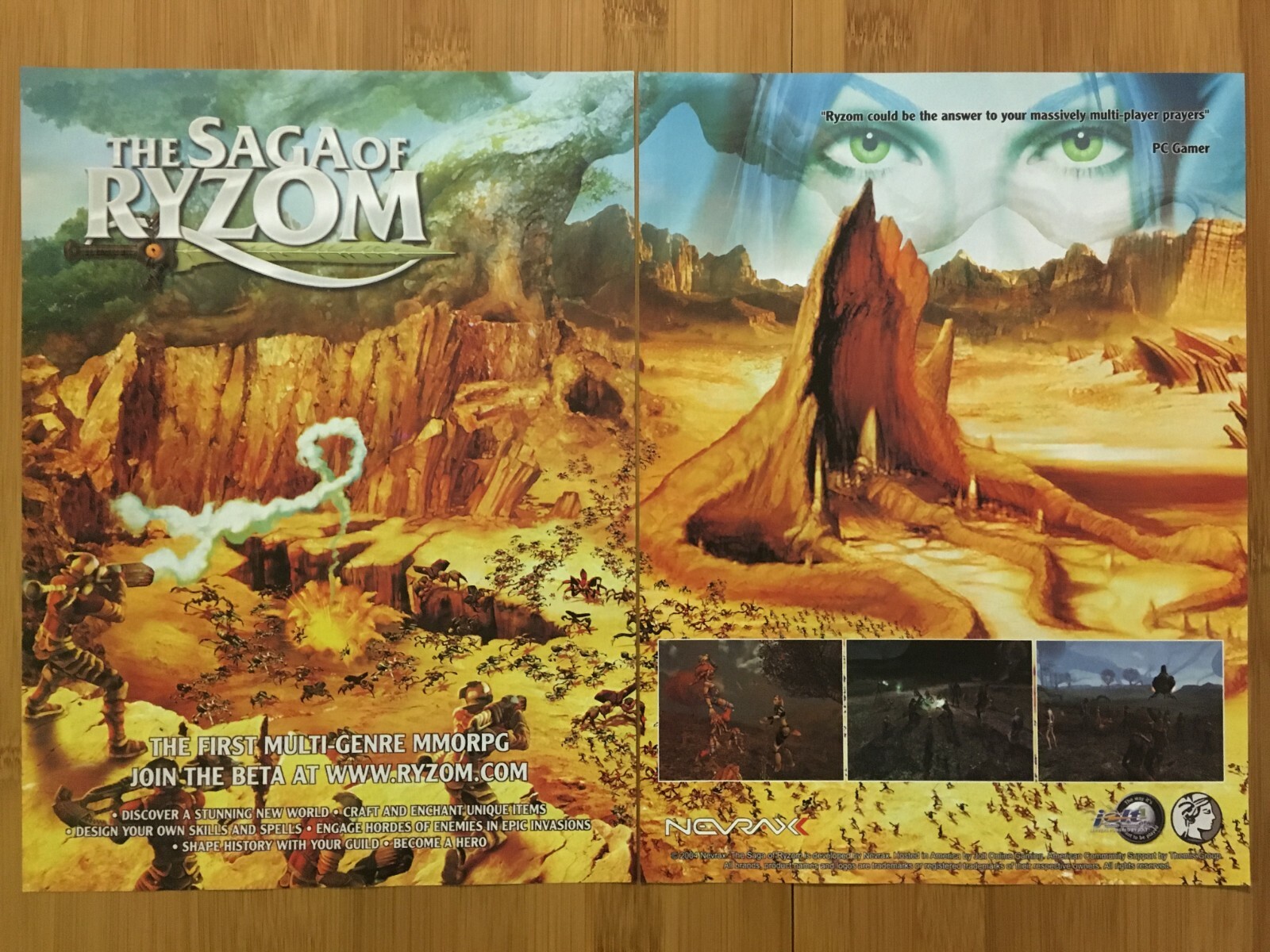 The Saga of Ryzom PC 2004 Vintage Print Ad/Poster Official RPG Big Box ...