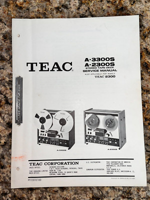 TEAC A-3300S A-2300S 2300 Service Manual **ORIGINAL** | eBay