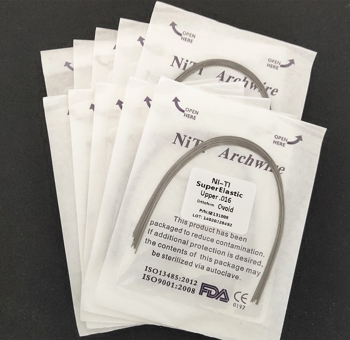 Dental Orthodontic Arch Wires 10-Pack By AZDENT - Round, Thermal ...