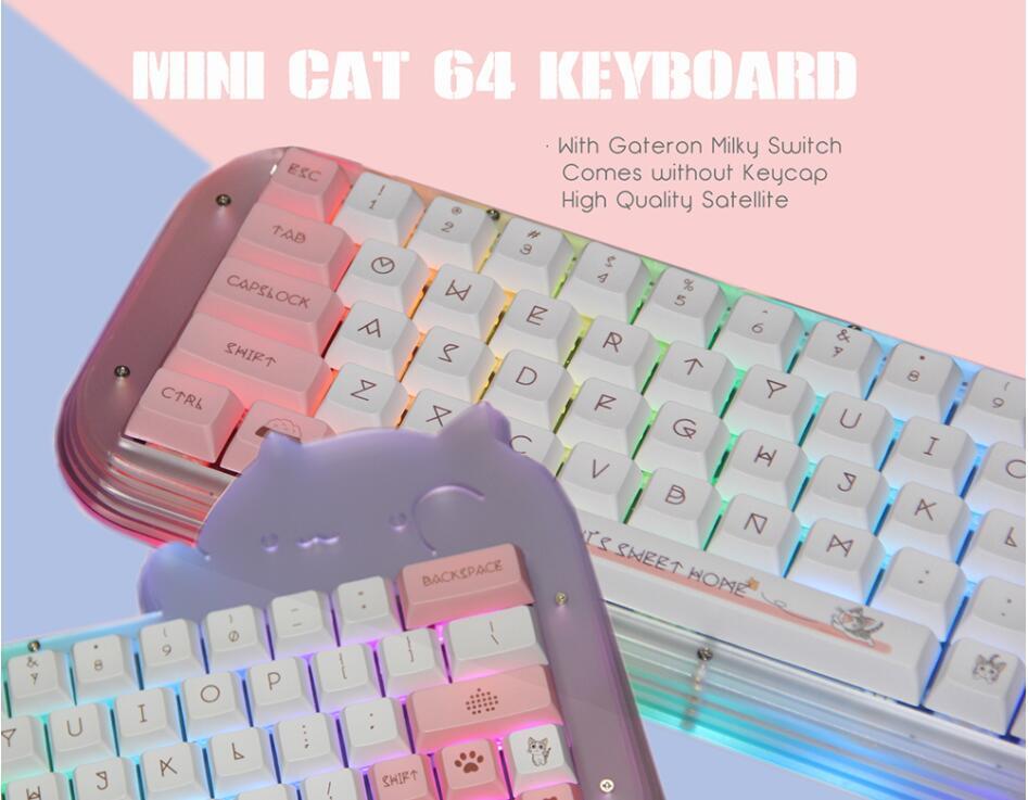 Mini Cat64 Mechanical Keyboard Barebone Mechanical Keyboard, 57% OFF