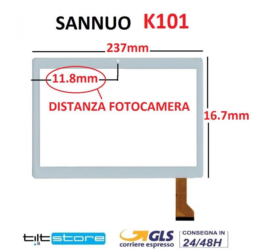 VETRO TOUCH SCREEN TABLET SANNUO K101 SCHERMO BIANCO o NERO | eBay