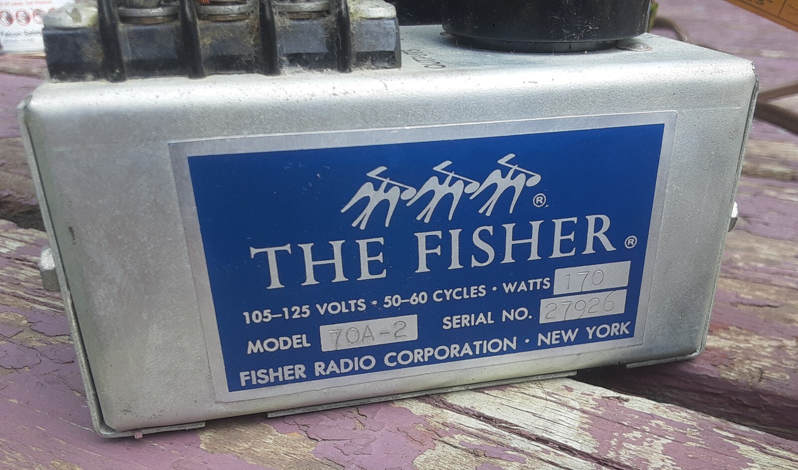 RARE 1956 The FISHER 70A-2 TUBE Power Amp 35 Watts RMS & 70 Watt Peak ...