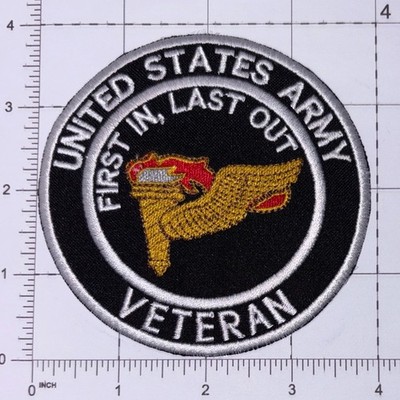 US Army Pathfinder First In, Last Out Veteran Patch Hook & Iron-On New ...