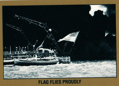 Remember Pearl Harbor Flag Flies Proudly 1991 Tuff Stuff Trading Card ...