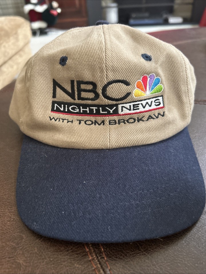 Vintage New NBC Nightly News with Tom Brokaw promotional baseball cap ...