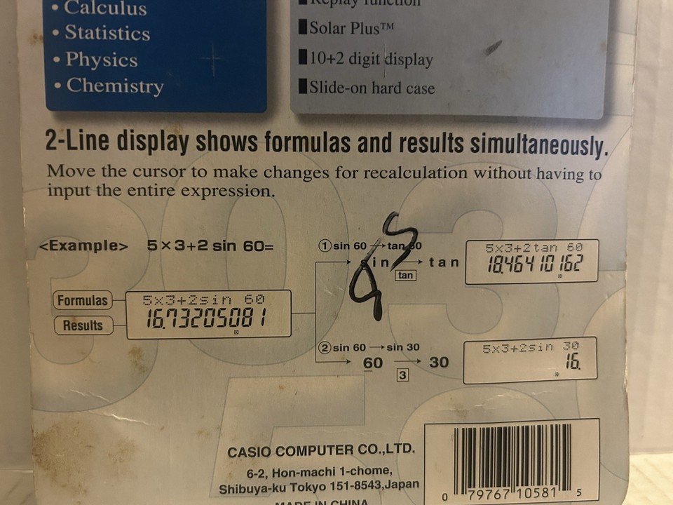 CASIO fx-300W PLUS SCIENTIFICS 2-Line Display | eBay