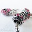 Hot Pink Key To My Heart European Charm Bead Trio - October Birthday ...