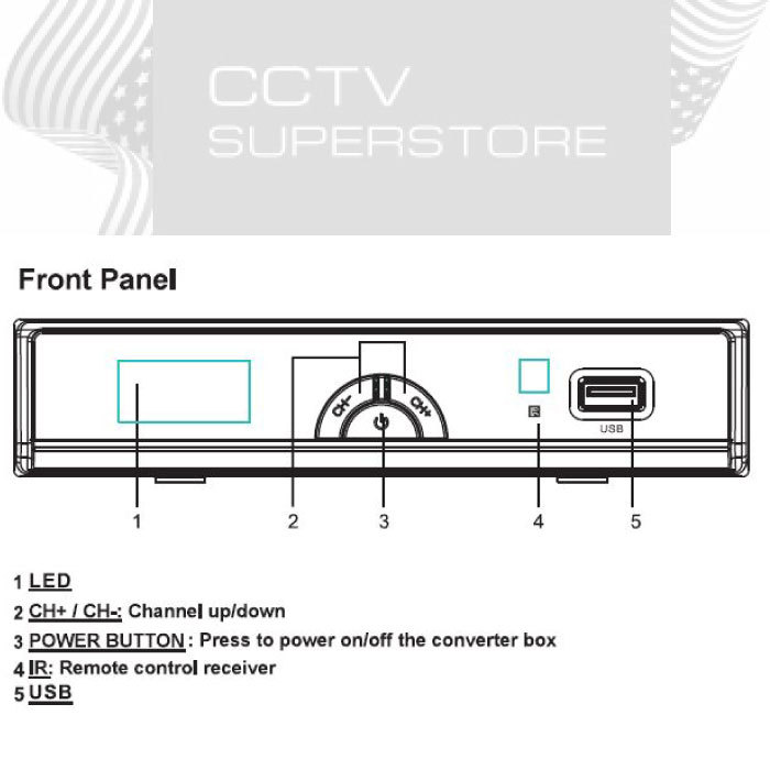 HDTV Digital Converter Box for TV HDMI Cable with Remote View/Record ...