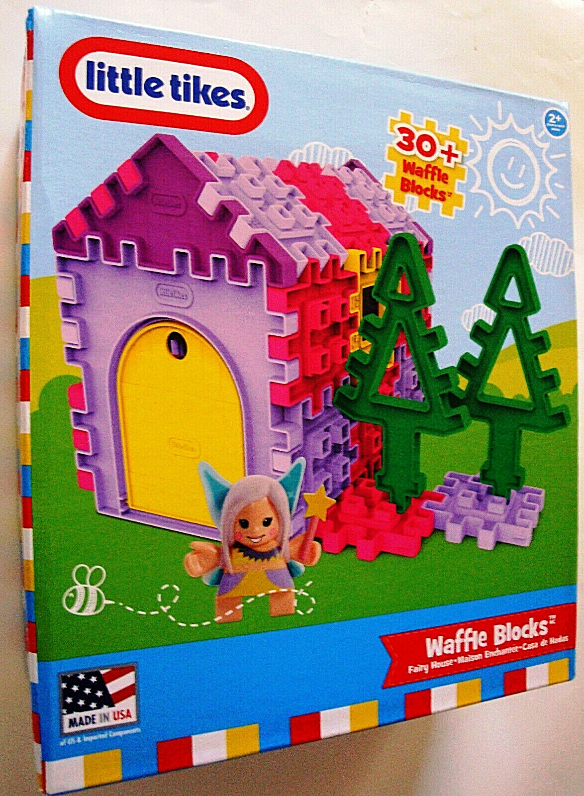 LITTLE TIKES,BUILDING PLAYSET,WAFFLE BLOCKS,FAIRY HOUSE,TREES,FAIRY,30 ...