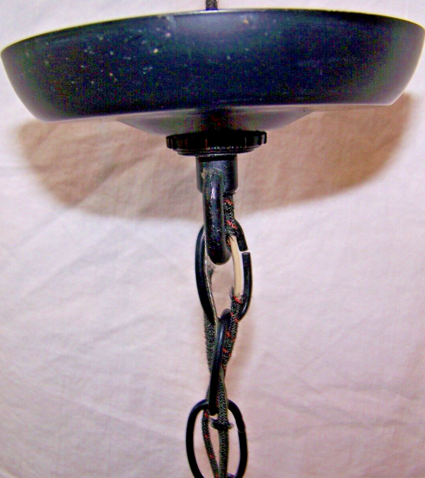 MCM Rustic Copper and Brass Hurricane Lamp Hanging Ceiling Light ...