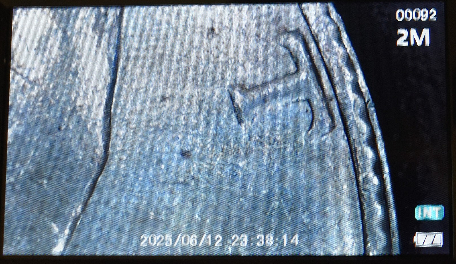 1984 P Kennedy Half Dollar Error Coin Fin Rim and Die Cracks, Break ...