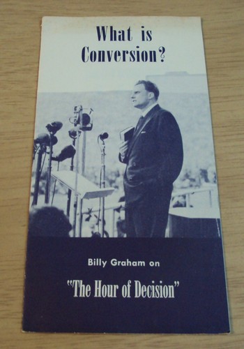 VTG Original 1955 'GOSPEL Bible Tract'~"WHAT is CONVERSION" Billy ...