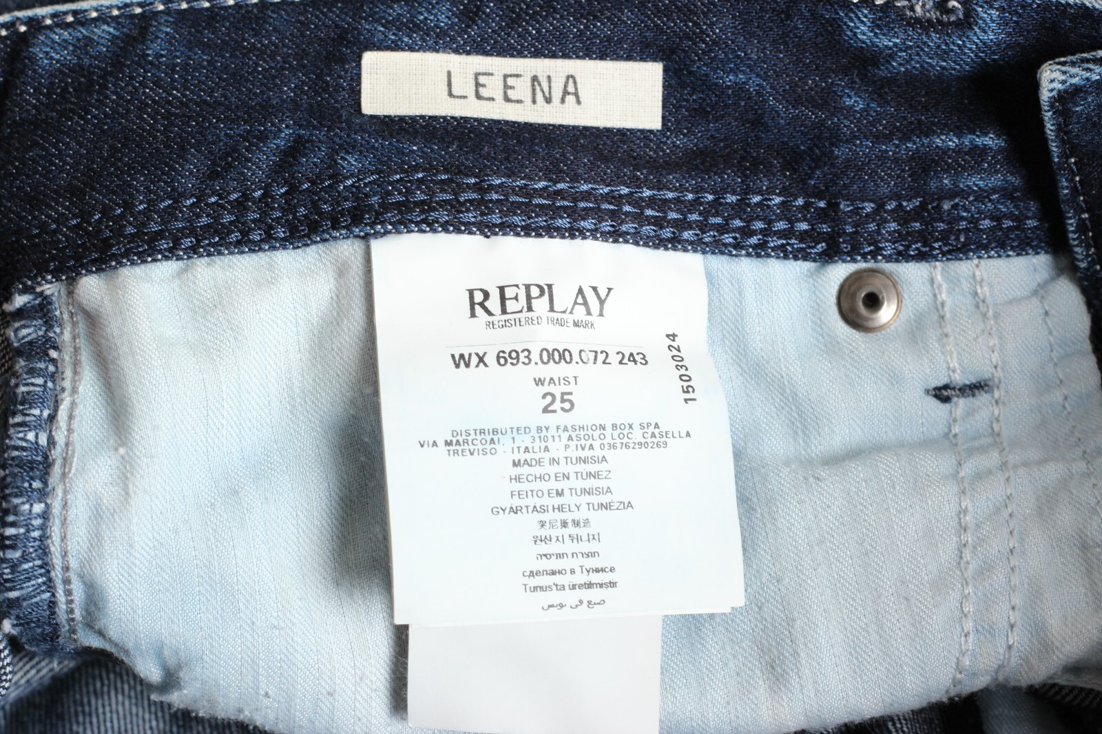 REPLAY LEENA Boy Fit Jeans Women Size W25 DZ3733 | eBay