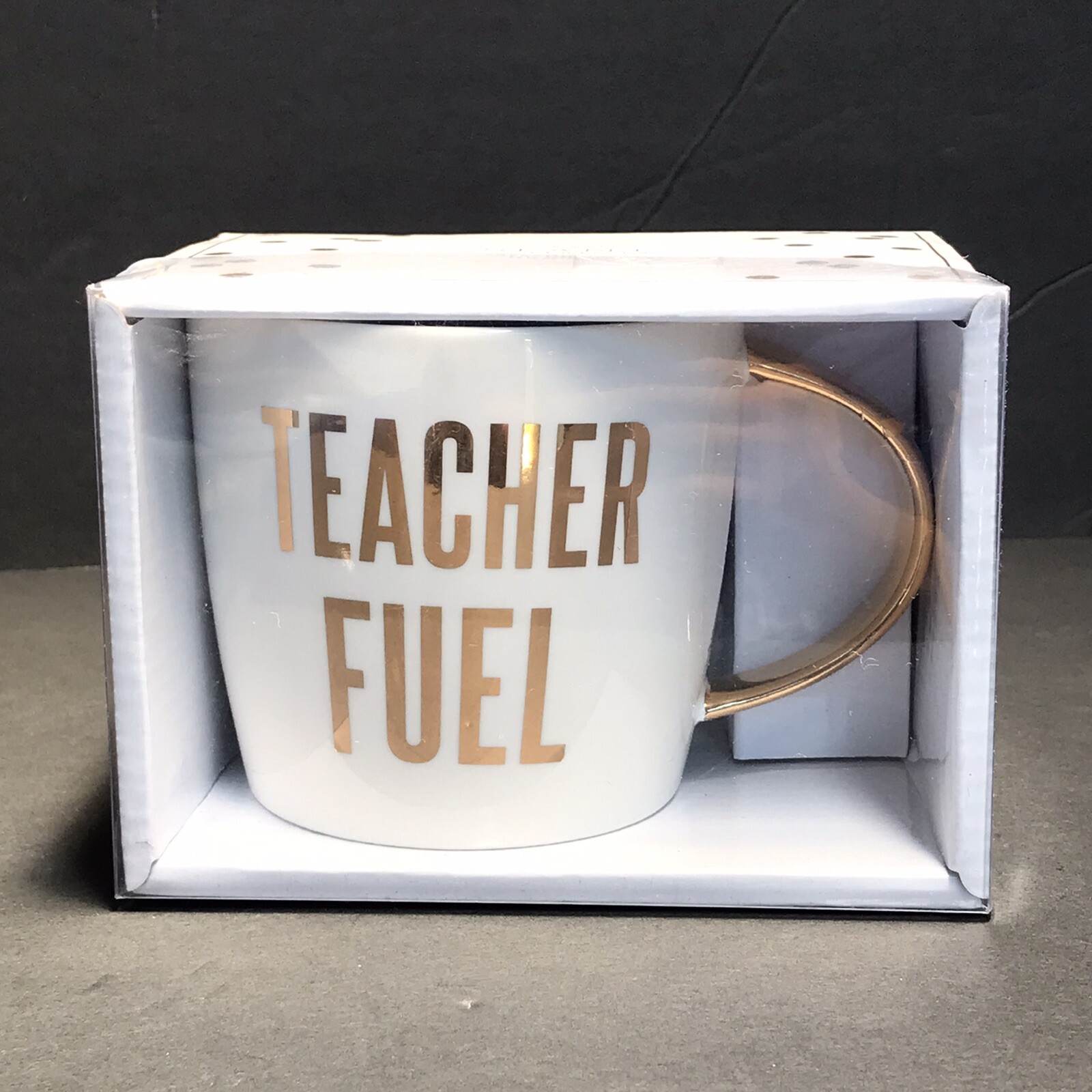 Slant Collections Teacher Fuel Teachers Day Gold Letters Coffee Mug Tea ...