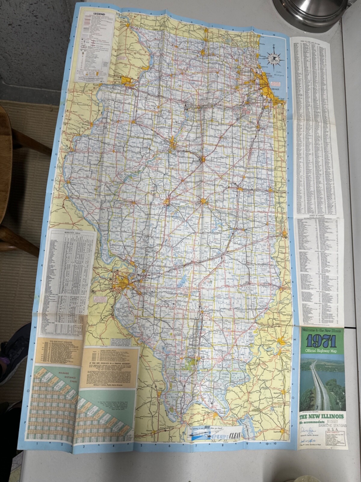 1971 New Illinois Official Highway Map Atlas Travel Vacation | eBay