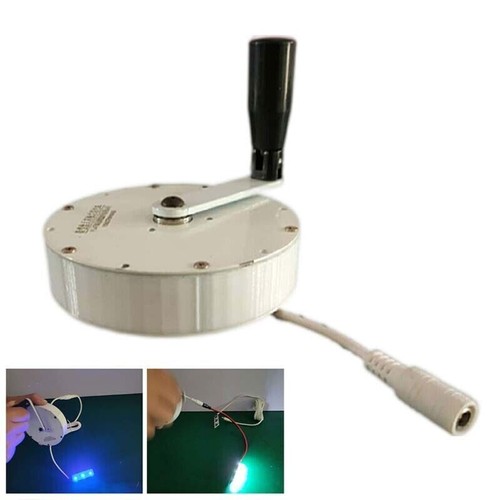 80W Portable Mini Hand Crank Generator DC Power Outdoor Emergency ...