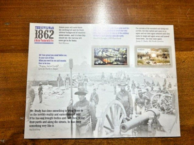 A sheet of 12, "The Civil War 1862 - A Nation Touched with Fire ...