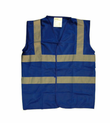 Hi Vis Reflective Vest Dark Royal Blue Hi Visibility Waistcoat ...