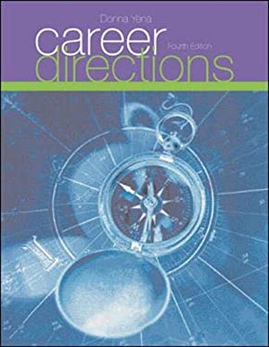 Career Directions Paperback Donna J. Yena 9780073123141| eBay