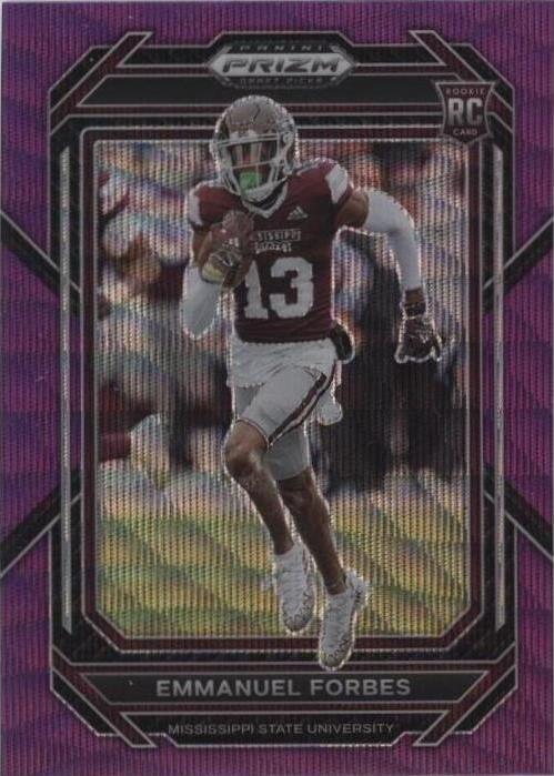 2023 Panini Prizm Draft Picks - Emmanuel Forbes #180 Purple Wave Prizm ...