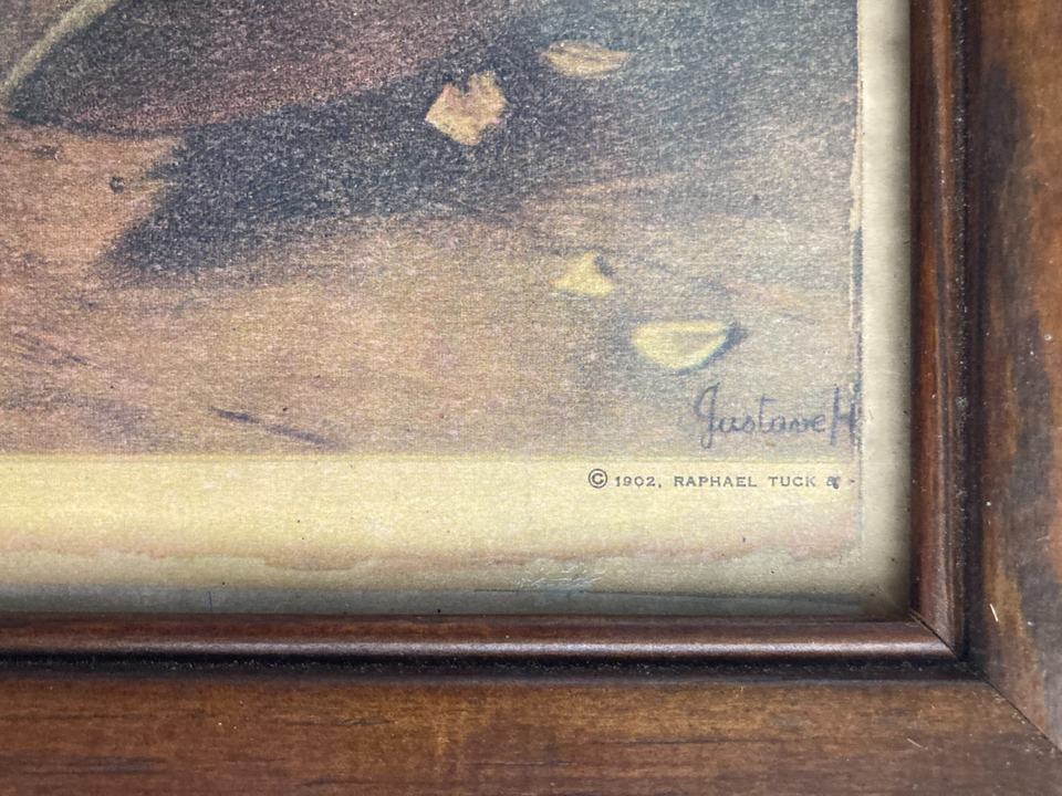 Antique The Lost Playmate Print Gustave Henry Mosler framed c1902 Tuck ...