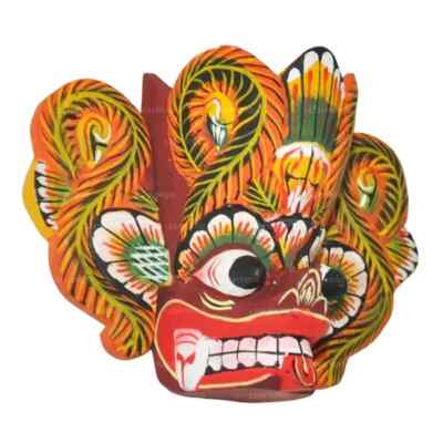Sri Lankan Wooden Mask Traditional Maru Devil Home Decor Hanging Mask ...