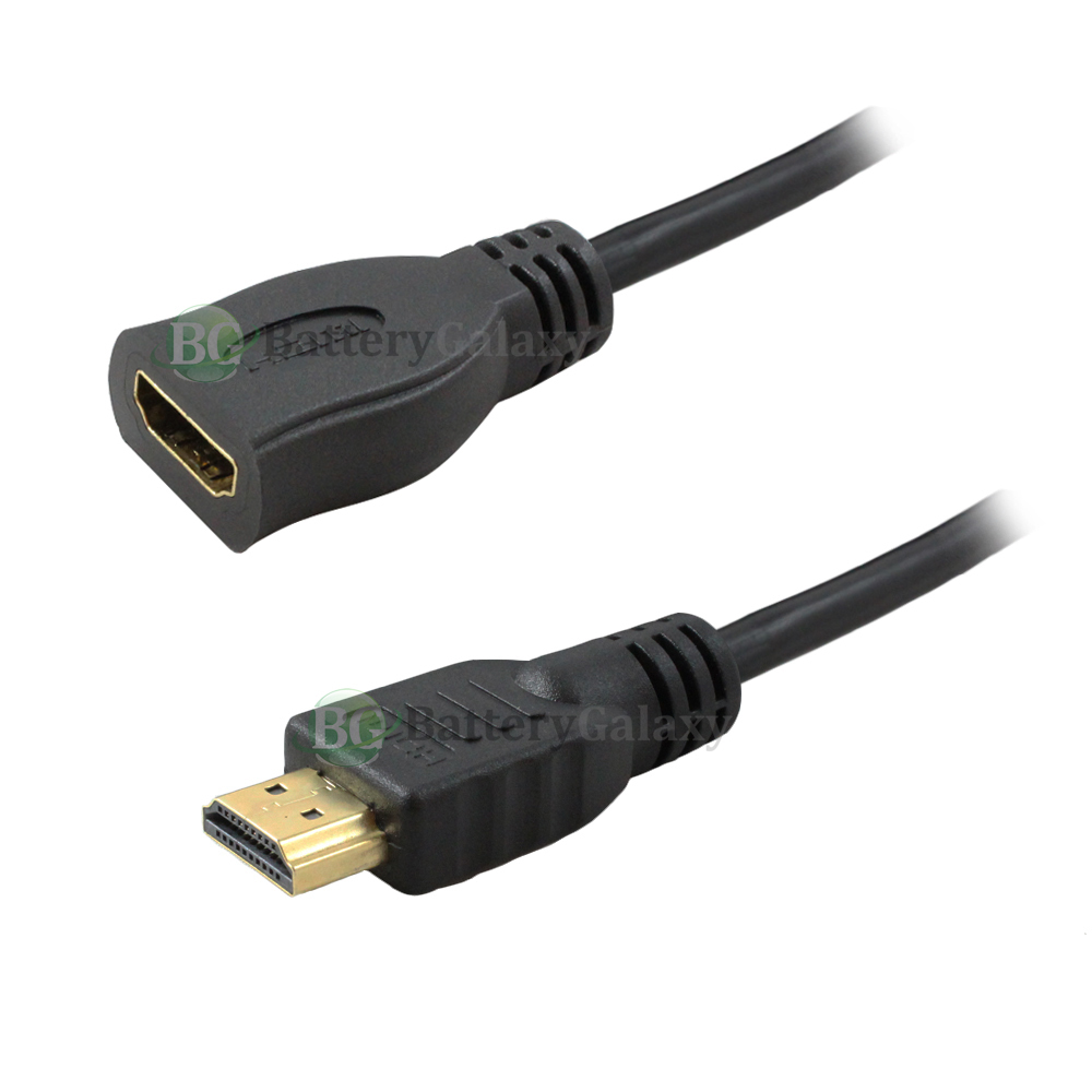 3FT Premium 1.4 Gold 24K HDMI Extension Cable For 1080p HD 4K 3D PS3 ...