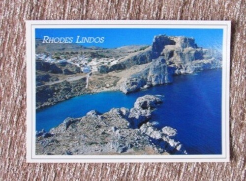 Greece Greek Old Postcard LIndos Port Photo Postcard Rhodes Greek ...