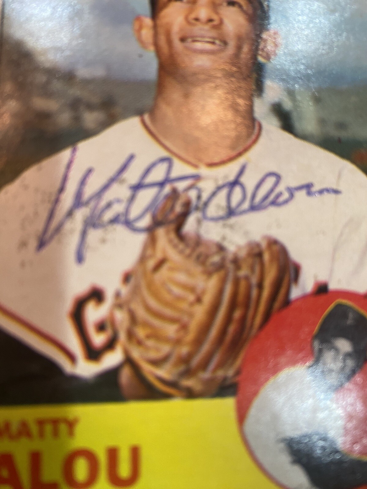 1963 Topps #128 S. F. Giants Matty Alou Signed Autographed Baseball ...