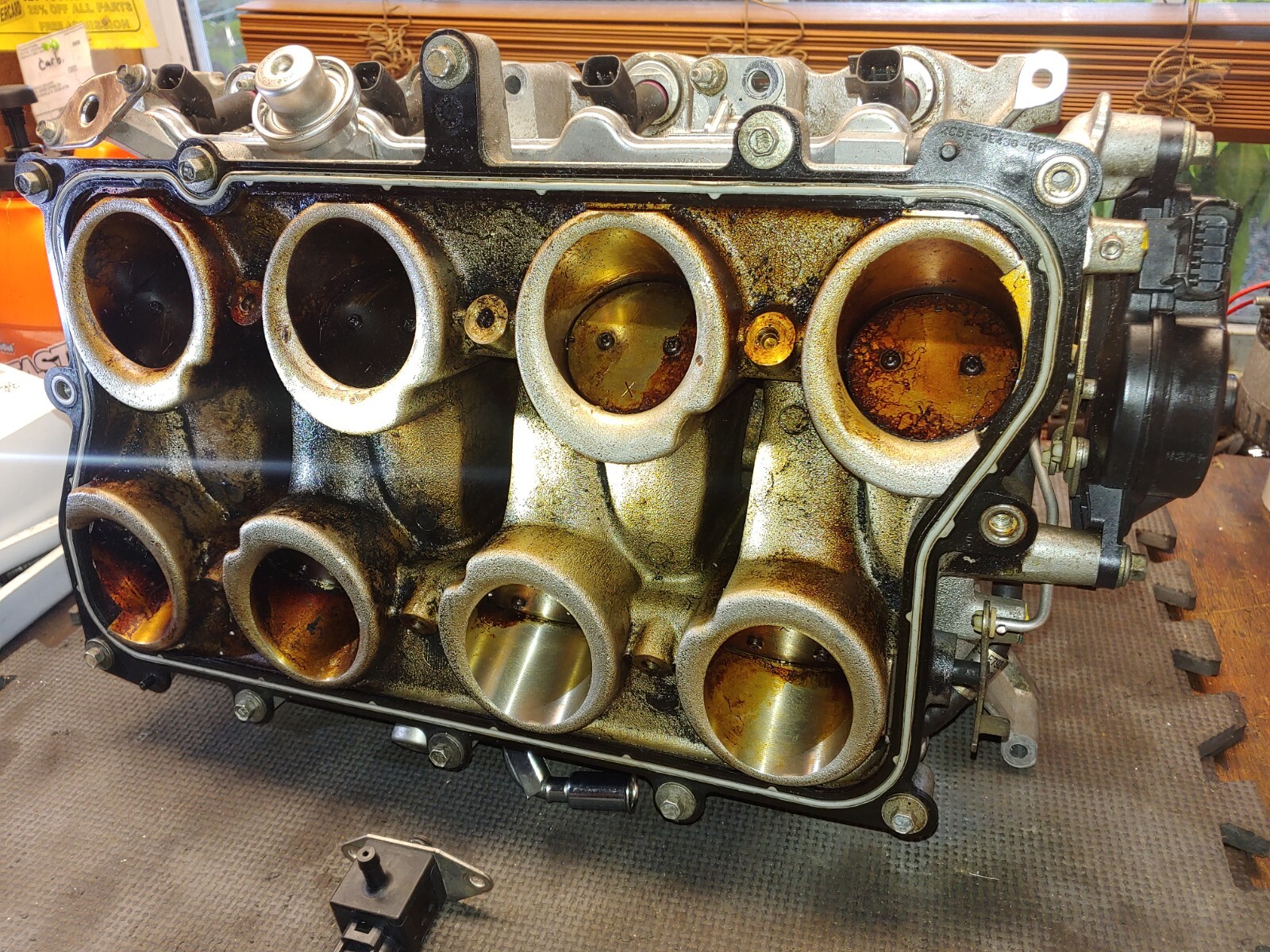 2003-2005 4.6 L DOHC Lower Intake, Fuel Rail, Injector & Sensors ...