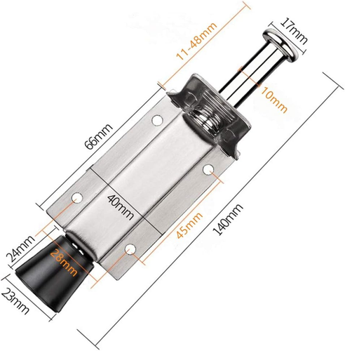 Spring Loaded Door Stop, Heavy Duty Kick down Door Stopper with Soft ...
