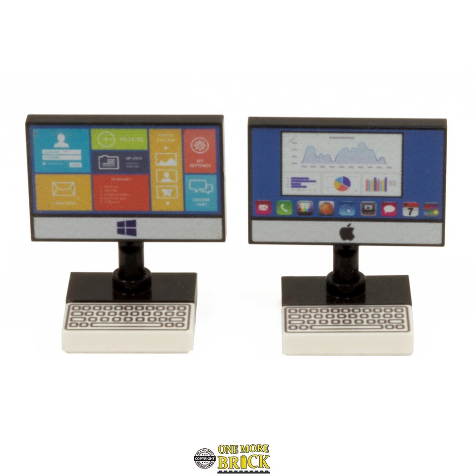 Computers Pack of two | monitor keyboard Mac PC | Custom kit made with ...