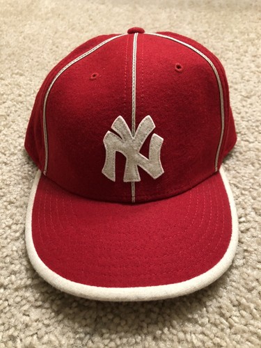 New York Yankees MLB Cooperstown Collection Red Wool Fitted Hat Cap | eBay
