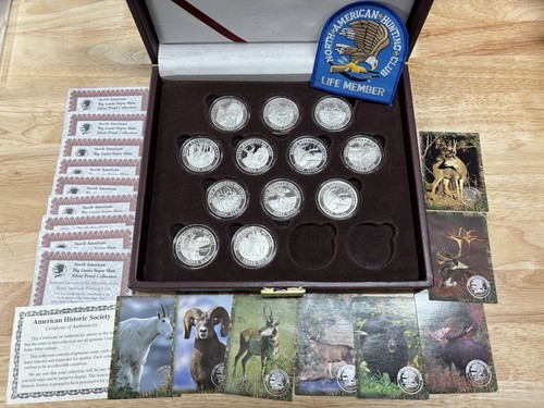 (12) North American Big Game Silver 1 oz Super Slam Rounds North A ...