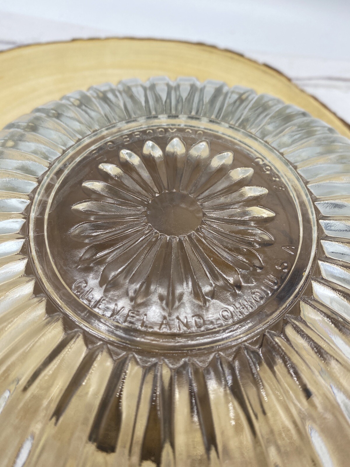 E. O. Brody Co. Cleveland Ohio C933 Clear Glass Bowl Flower 8" Made in ...