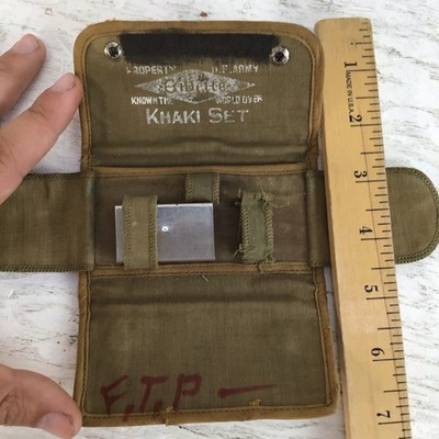 Gillette # J5455 1918 PROPERY US Army WWI Military Soft Khaki Safety ...