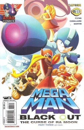 Mega Man (2nd Series) #31A VF; Archie | Capcom Variant Curse of Ra Moon ...