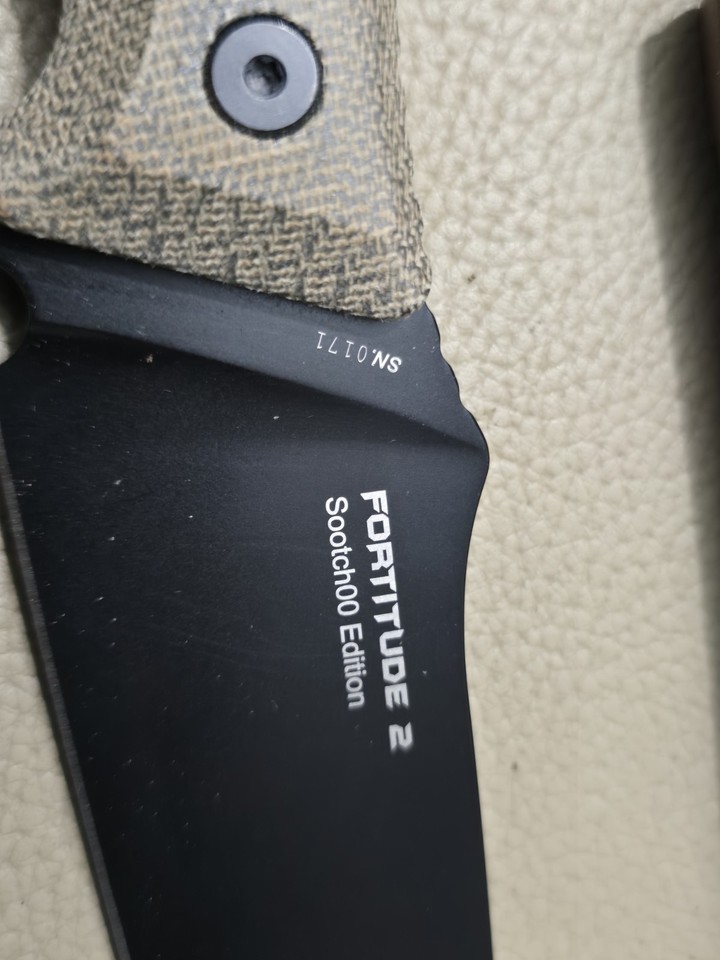 Oknife Fortitude 2 Fixed Knife 4" Black CPM S35VN Steel Blade Micarta ...