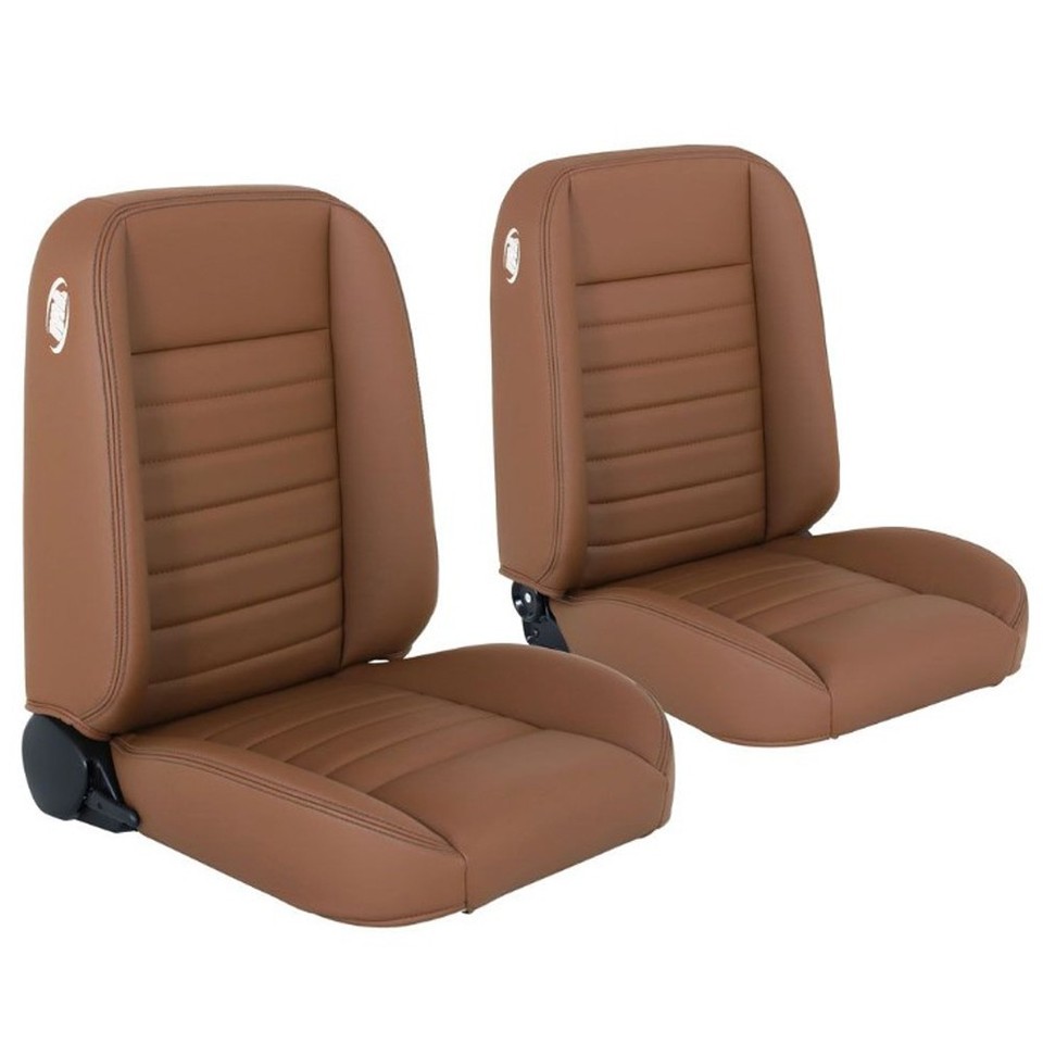 TMI Pro Classic Cruiser Vinyl Bucket Seat Kit w/ Brackets Mustang 65-70 ...