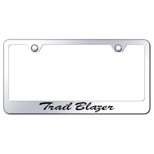 Script on Mirrored License Plate Frame for Chevrolet Trailblazer | eBay
