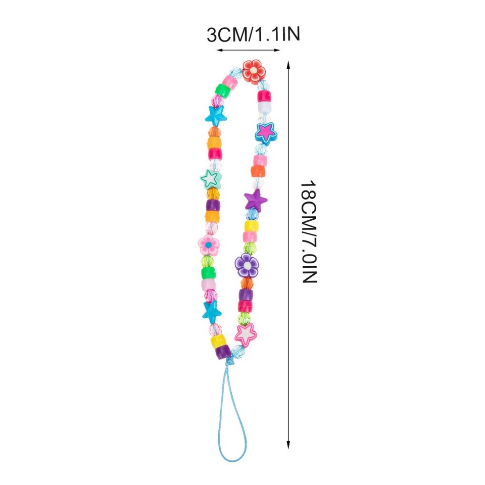 2 Pcs Decorative Phone Ropes Anti-theft Lanyard Beaded Charms Strap ...