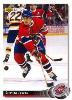 #213 Stephan Lebeau - Montreal Canadiens - 1992-93 Upper Deck Hockey | eBay