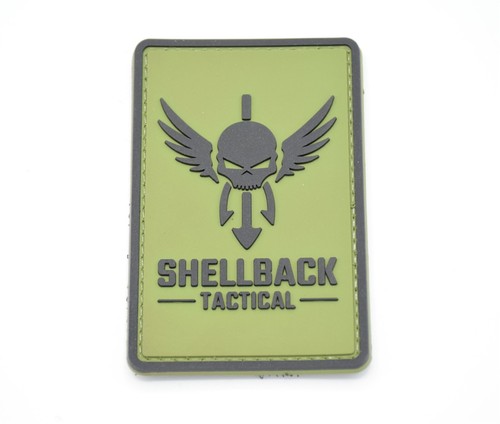 SHELLBACK TACTICAL LOGO PATCH PVC HOOK/LOOP BACKING GREEN PLATE CARRIERS HELMETS | eBay