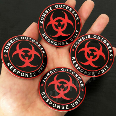 4pcs 56mm Zombie Outbreak Resident Evil Car Wheel Center Hub Cap Badge ...