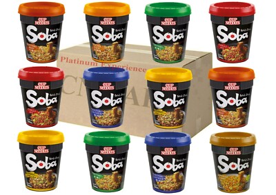 Nissin Cup Soba Pot Noodles 12 Servings Mixed Assorted Flavours | eBay UK