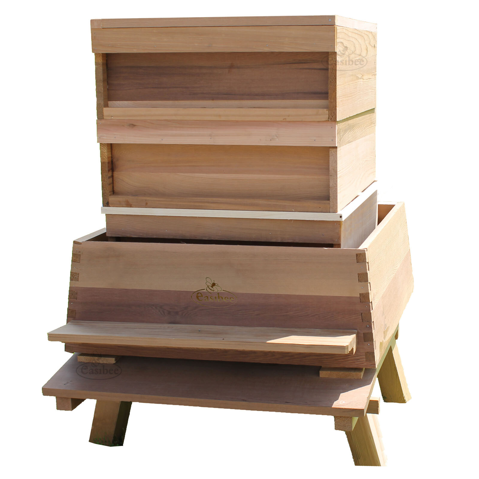 WBC Beehive Cedar Hive 3 Lifts Porch 2 Super 1 Brood Gabled Roof ...