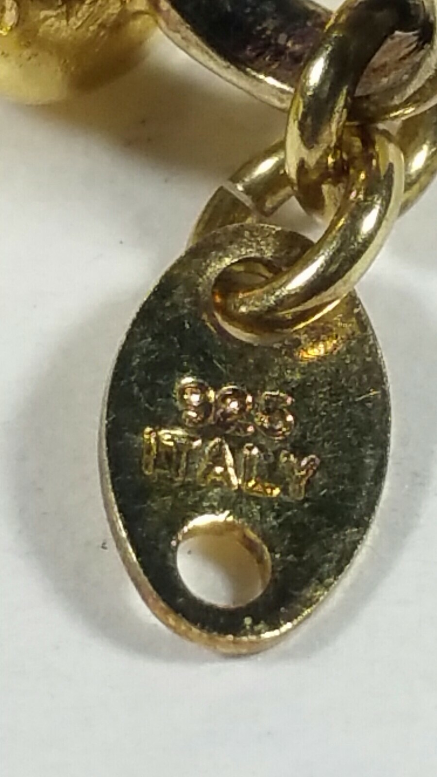 ITALY 925 DESIGNER UTC GOLD PLATE STERLING SILVER CRO… - Gem