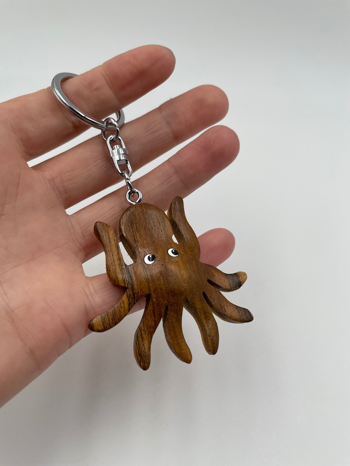 Handmade Wood Keychain Octopus Weichtier Underwater Sea | eBay