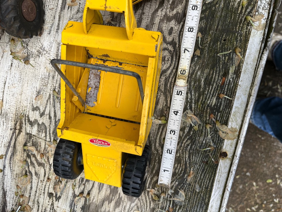 lot of 2 Structo & Tonka pressed steel Scraper Tonka Mini Scraper Earth ...