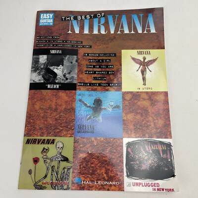 The Best of Nirvana sheet music songbook easy guitar, notes and tab ...